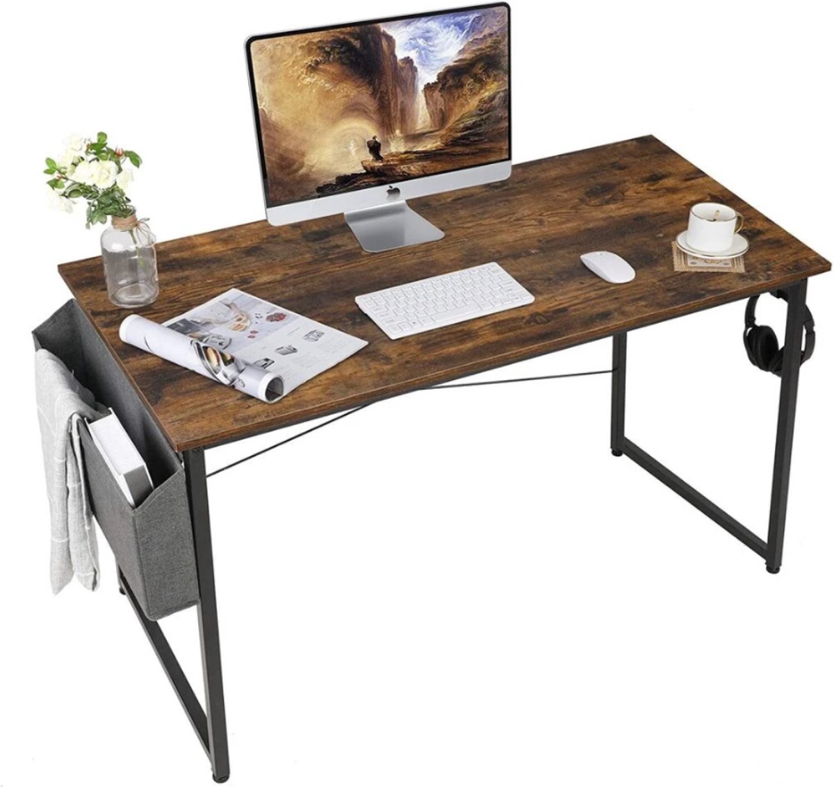 Industrieel bureau - Computer tafel - laptop tafel - industrieel - Met ...