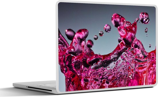 Laptop sticker - 14 inch - Water - Abstract - Roze - Druppels ...