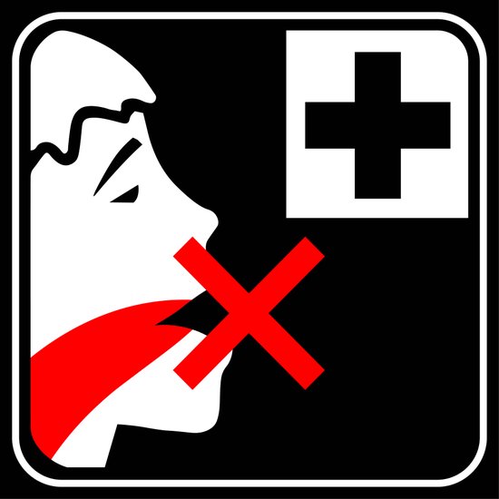 Niet inslikken anders arts raadplegen sticker 50 x 50 mm - 10 stuks per ...