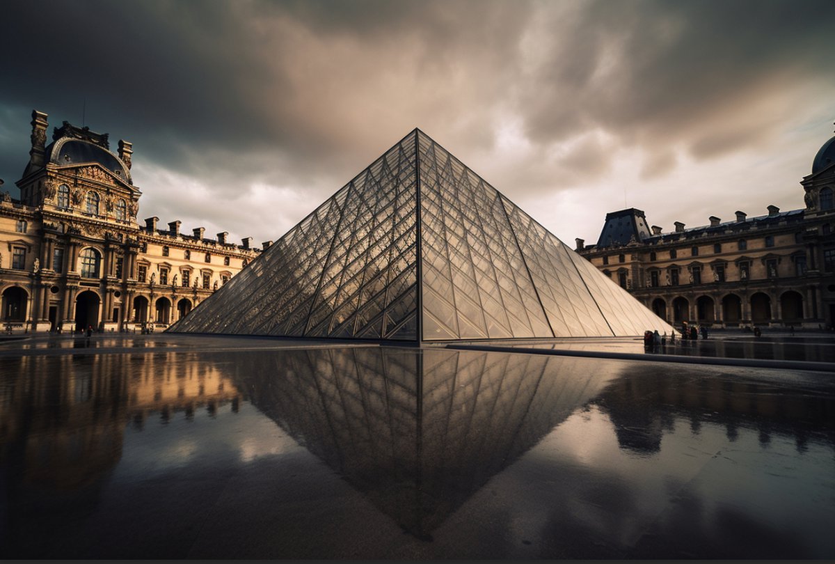 Sfeer Posters - Louvre - Poster Parijs - Louvre Museum - Wanddecoratie ...