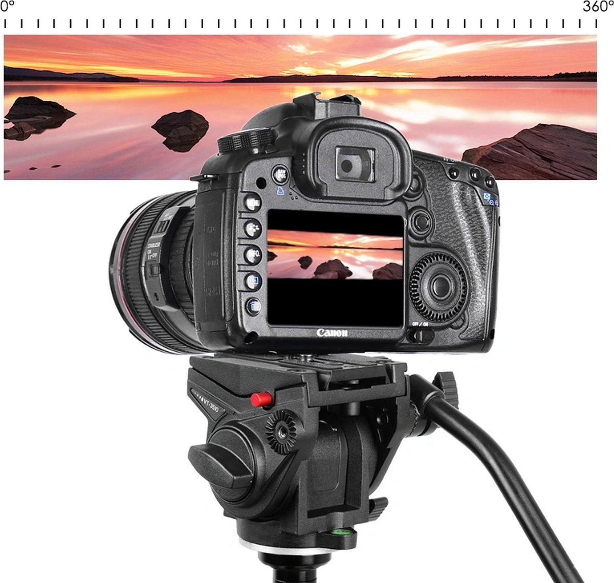 Statiefkop Camera’s - Panoramische Statiefkop - Camera’s - Compact Formaat - Camera... | bol.com