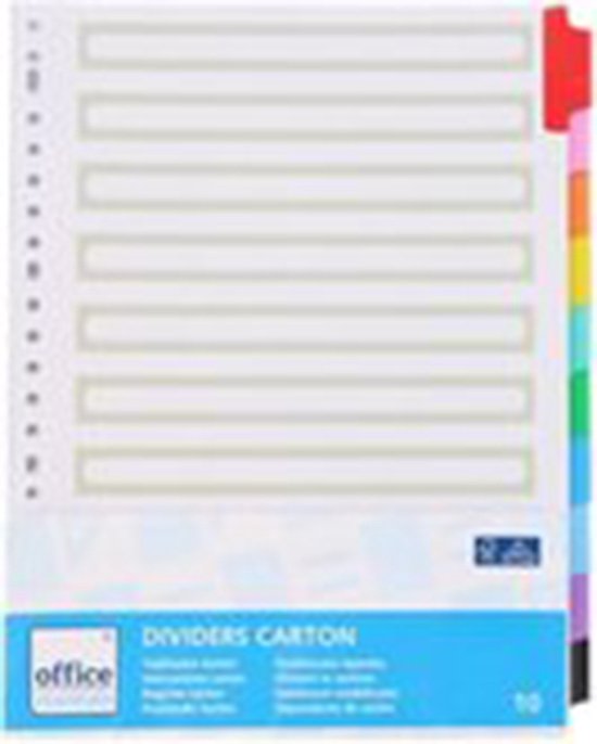 Tabbladen - Multicolor - Kunststof - 10 stuks - Office - Kantoor - Map ...