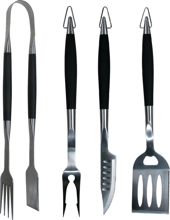 Lokkii Professionele BBQ Toolset - 4 delig || Mes & Vork || BBQ Spatel ...