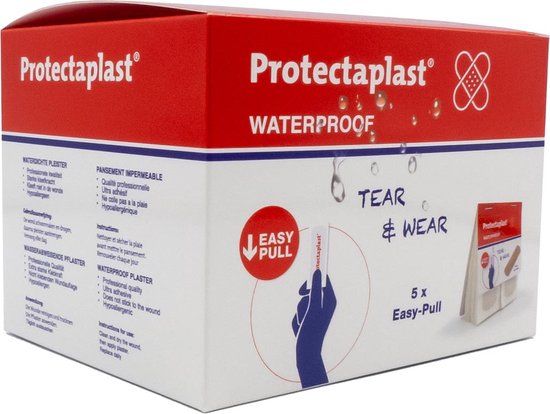 Protectaplast Tear & Wear Waterproof Easy-Pull, ft 25 x 72 mm, 5 x 40 ...