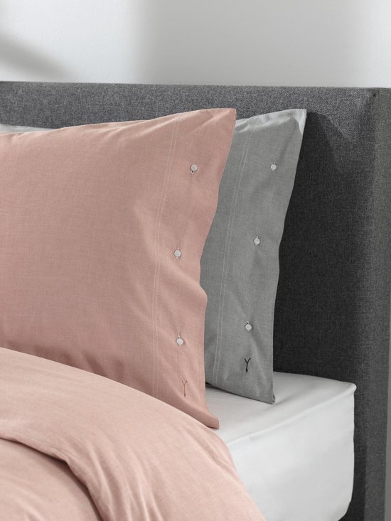 Premium katoen dekbedovertrek Clemens rood - lits-jumeaux (240x200/220 ...