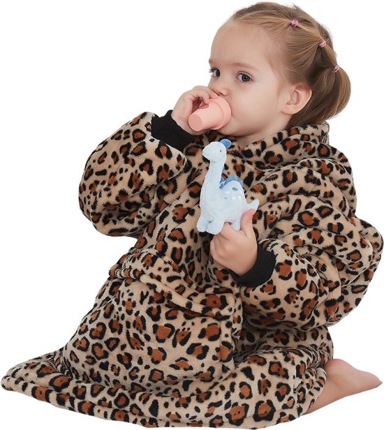 Snuggie kind - oodie voor kinderen - kindersnuggie - fleece deken met ...