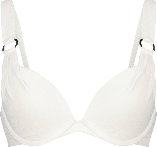 Hunkemöller Dames Badmode Voorgevormde push-up beugel bikinitop Sri Lanka - Wit - maat A75 | bol