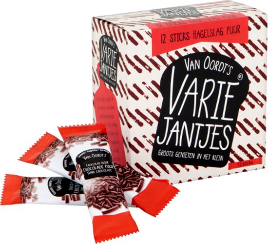 Van Oordt Pure chocolade hagelslag variejantjes 10x doos á 12 stuks 10 ...