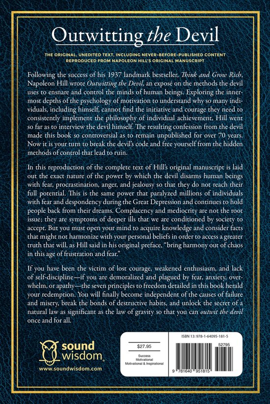 Outwitting the Devil: The Complete Text, Reproduced from Napoleon Hill ...