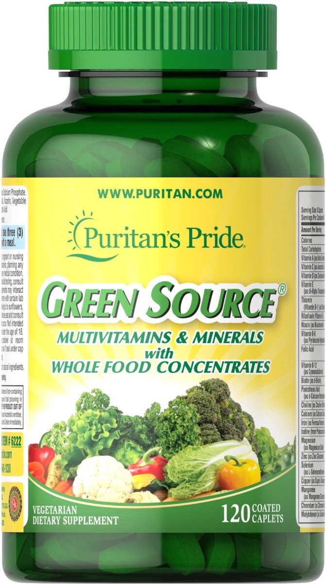 Puritan's Pride Green Source 120 Tabletten 6222 | bol.com