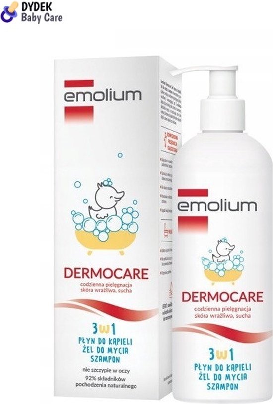 Emolium Dermocare 3in1, wasgel,badlotion,shampoo 400ml | bol