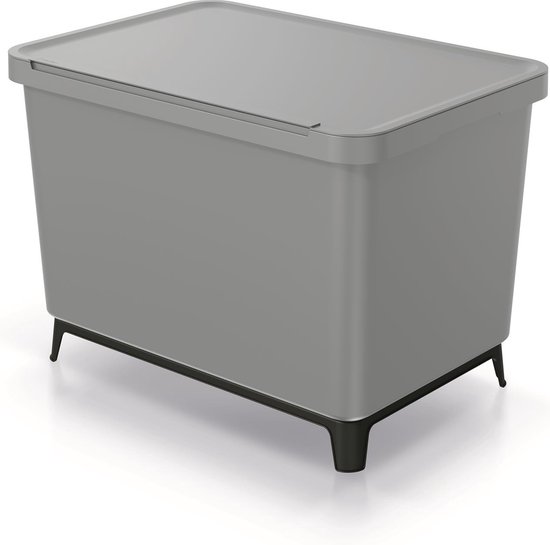 Prosperplast - Keden SYSTEMA afvalbak - 4x10L - Grijs | bol