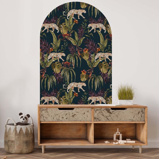 ZELFKLEVENDE BEHANG BOOG STICKER - MONKEY BUSINESS DARK | bol