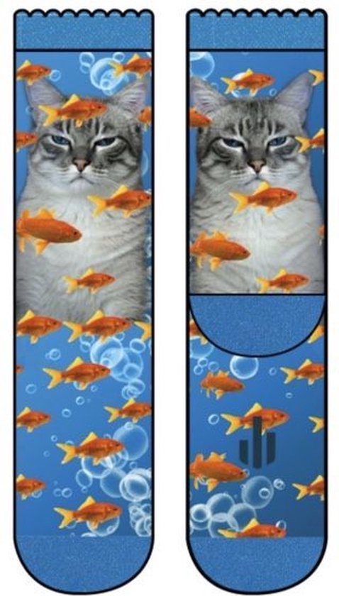 Sock my grumpy Cat maat 36/38 aqua | bol