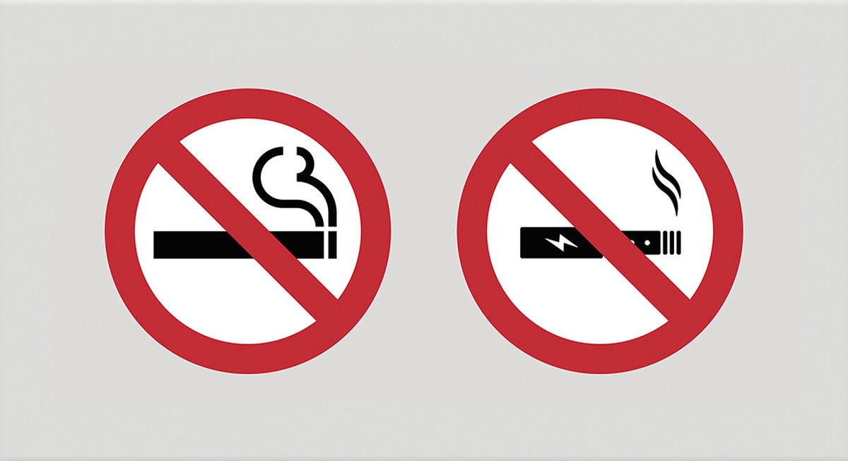 Wandframe met pictogram | Roken en vapen verboden | 20 x 10 cm | met ...