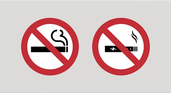 Wandframe met pictogram | Roken en vapen verboden | 20 x 10 cm | met ...