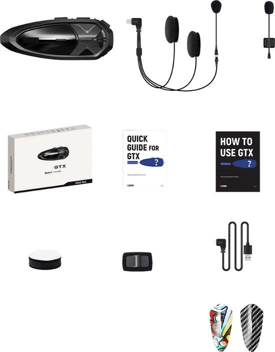 Bolture Bluetooth Intercom Motorhelm - Motorhelm Headset - Intercom ...