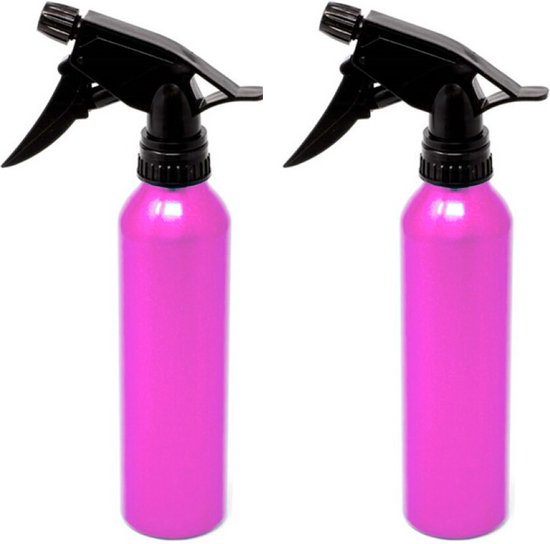 Concorde waterverstuiver - 2x - roze - aluminium - 300 ml - spray verkoeler | bol