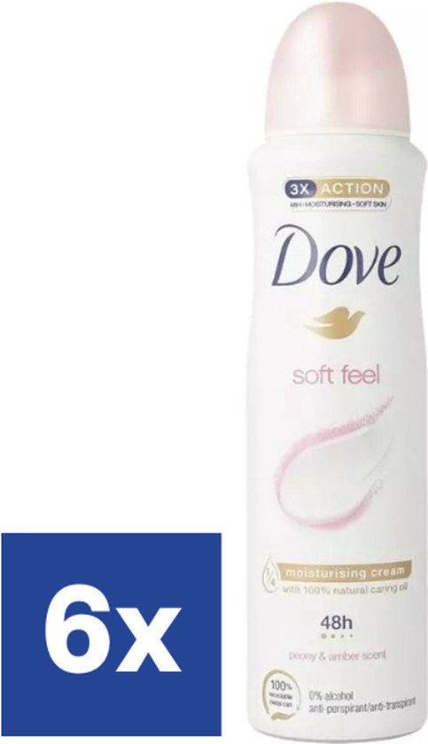 Dove Soft Feel Deo Spray - 6 x 150 ml | bol