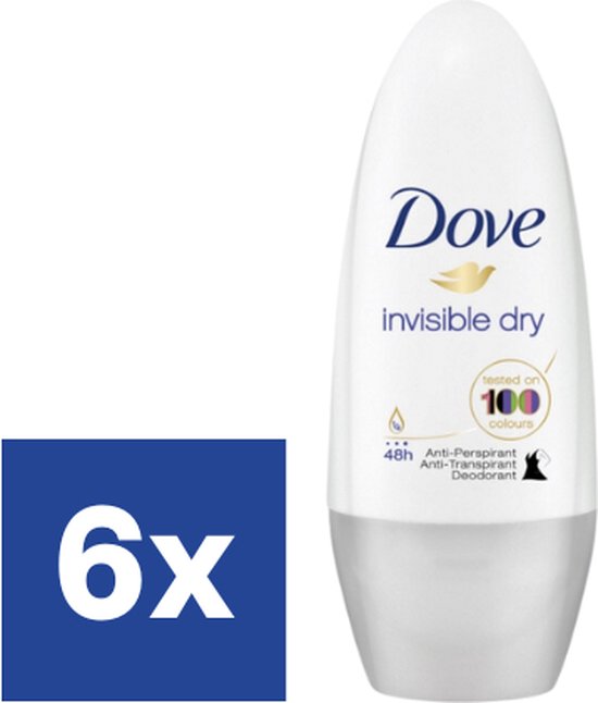 Dove Roll-On Deodorant Invisible Dry - 6 x 50 ml | bol.com