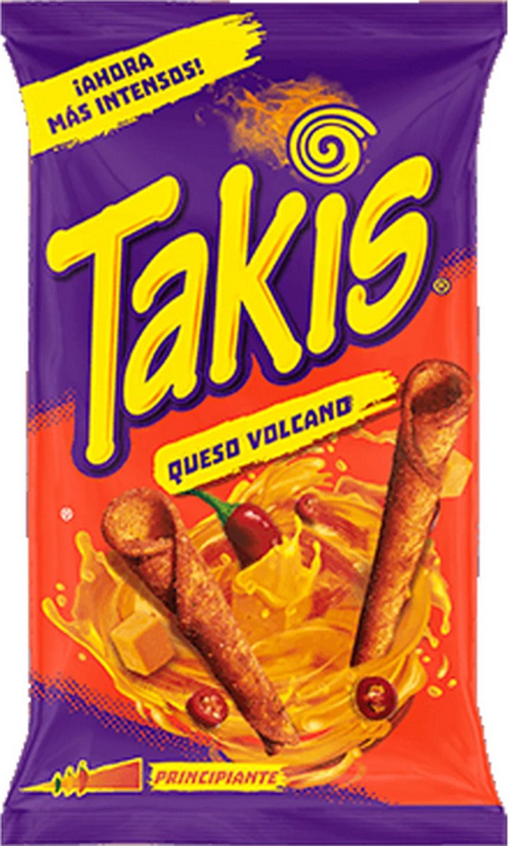 Takis - 5x 90 gram Queso Volcano TNT Chips uit Mexico | bol