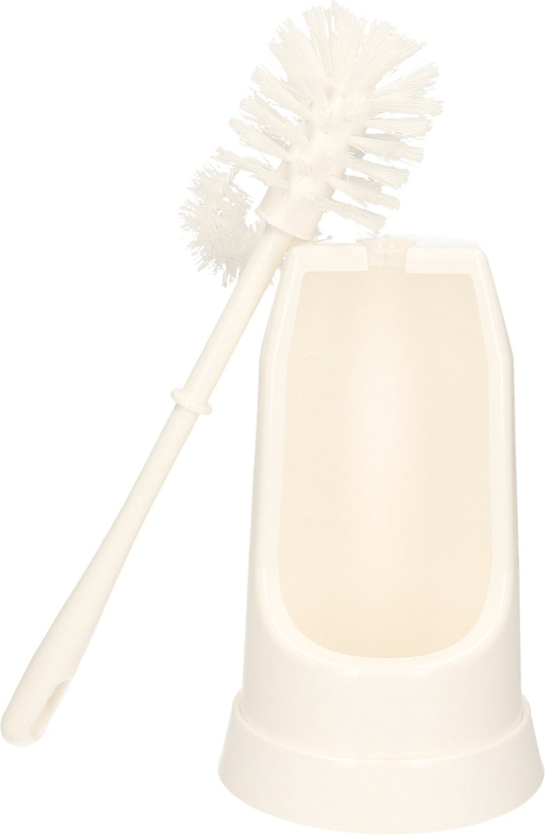 WC-borstel/toiletborstel - randreiniger en houder - wit - 37 cm ...