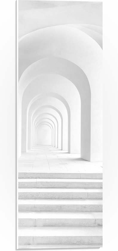 PVC Schuimplaat - Witte Gang in Gebouw - 20x60 cm Foto op PVC ...