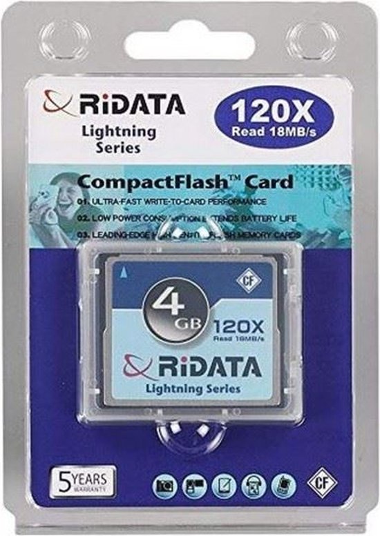 Ridata CompactFlash 4GB 120xspeed | bol