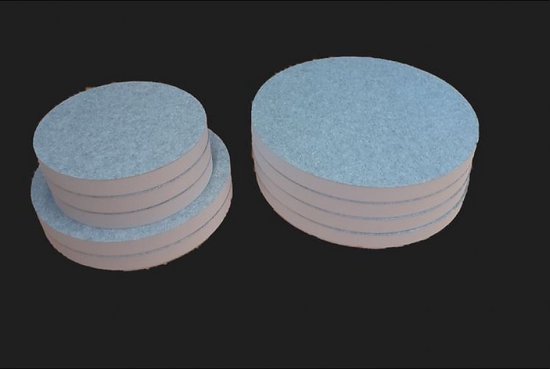 Akoestisch schuim Basotect G+ 9 elementen rond met een stoffen laag | bol