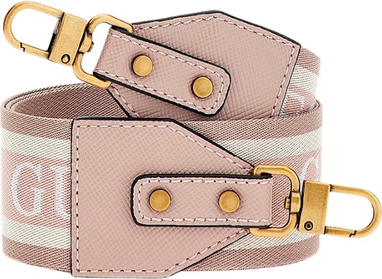 Guess Webbing Dames Schouderband Textiel - Roze | bol