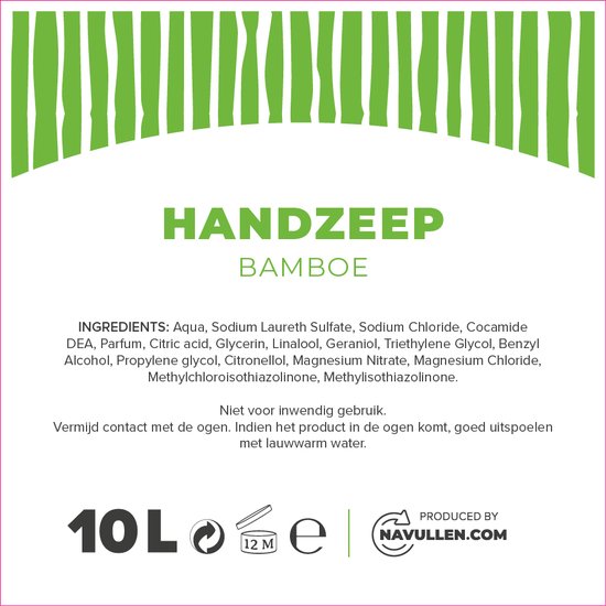Handzeep - Bamboe - Transparant - 10 Liter - Jerrycan - Met pomp ...