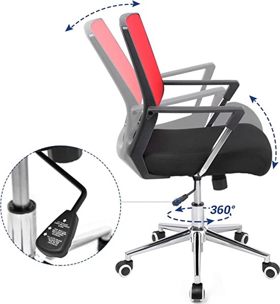 bureaustoel \ Draaistoel Computerstoel / Office Chair -Chaise de bureau, chaise de bureau | bol