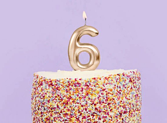 Cijfer 6 - Goud | bol