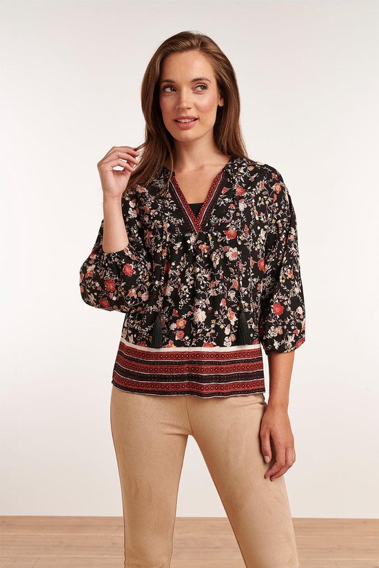 Smashed Lemon - Sabrina Top - Multi/ Zwart - 22034-999-998-S | bol.com