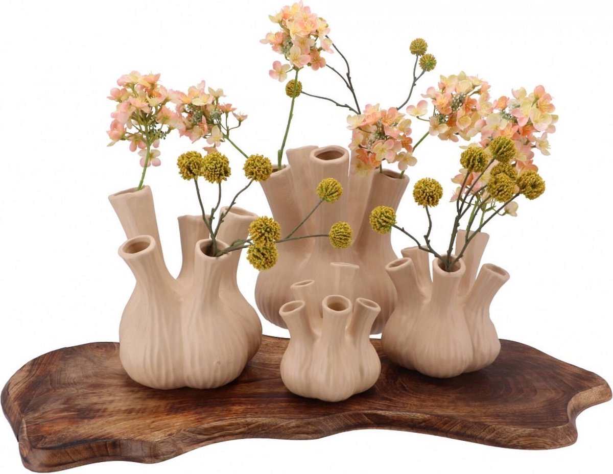 Vaas Zand - Tulpenvaas - Toetervaas - 17x20 cm - Bloemen vaas - Vaas ...