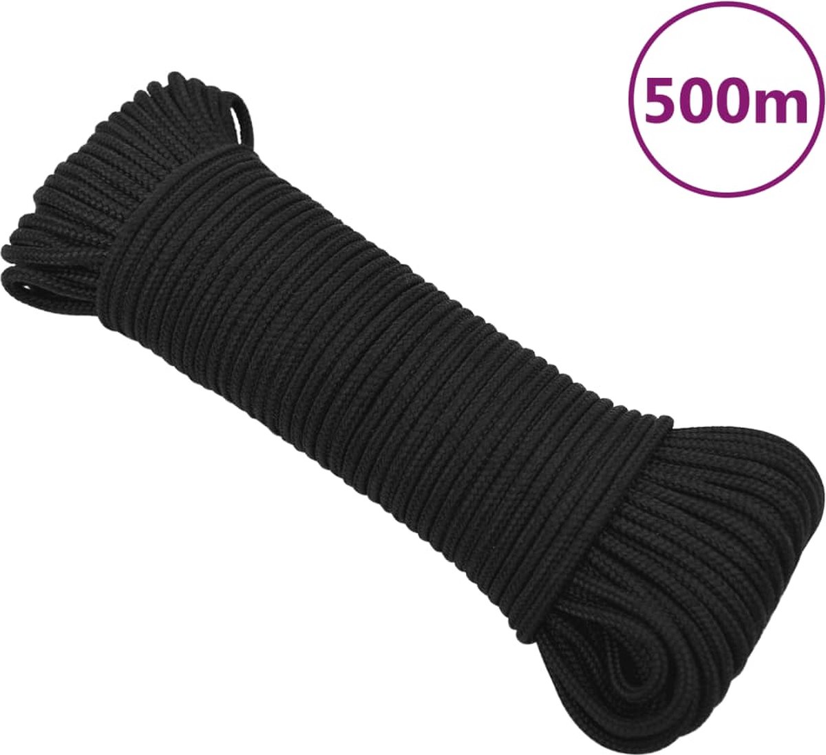 vidaXL Boottouw 4 mm 500 m polypropeen zwart | bol.com