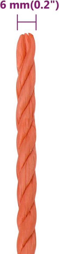 vidaXL Werktouw 6 mm 25 m polypropeen oranje | bol.com