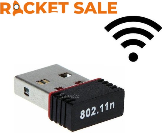 Rocket Sale ® WiFi Adapter, draadloze USB WLAN-Dongle 150 Mbps dual ...