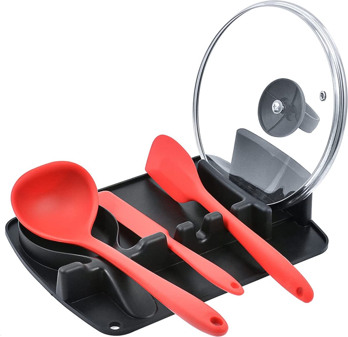 Lepelsteun Siliconen Pot Deksel Houder Keukengerei Houder Kooklepel ...