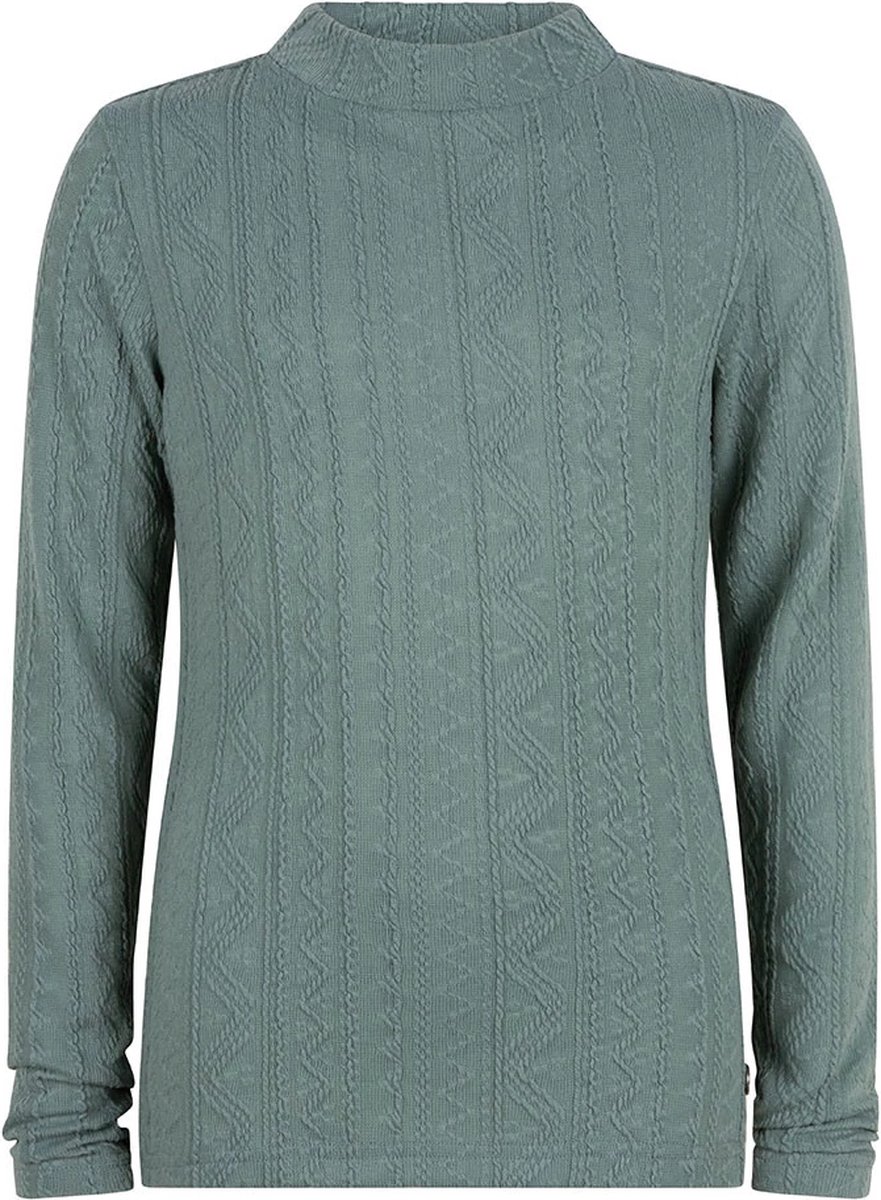 Meisjes shirt met col - Faded groen | bol