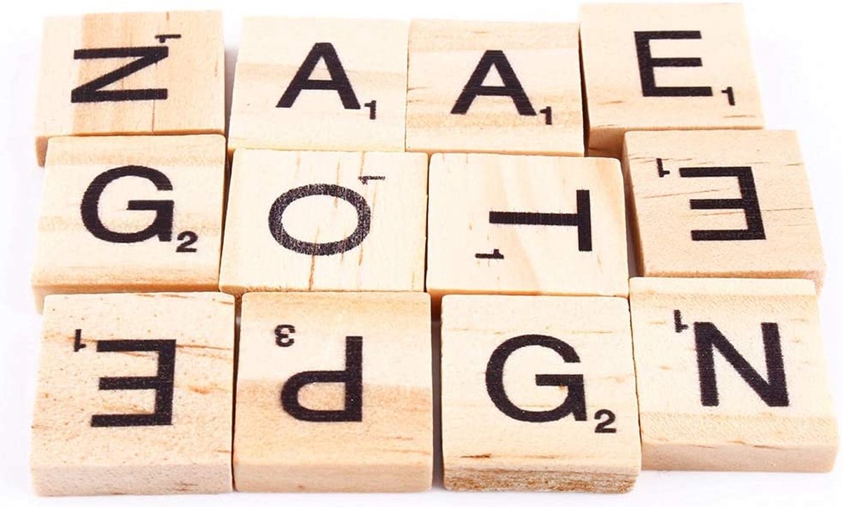 200 Letters hout - Alfabet - Scrabble - woorden leren - Kids ...