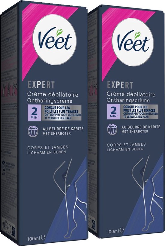 Veet - Expert - Ontharingscreme Benen 100ml - 2 Stuks ...