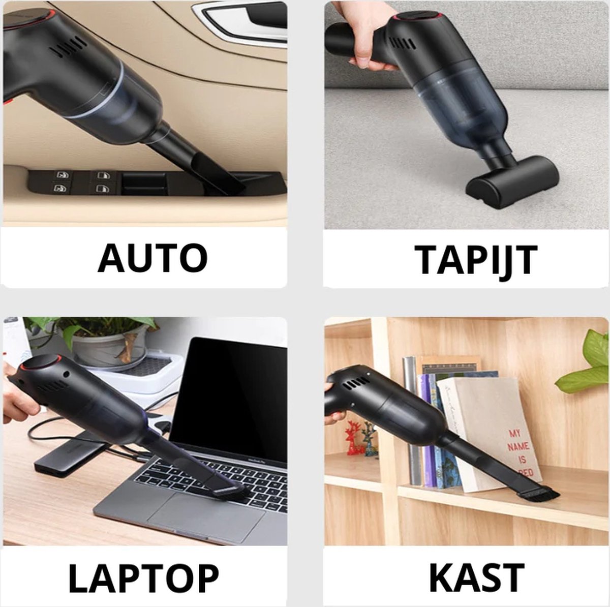 Mini stofzuiger - Draadloos - Klein en makkelijk te gebruiken ...