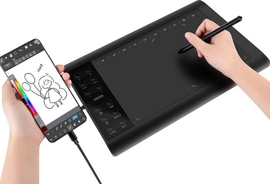 Outmix Grafische Tablet - Tekentablet - Inclusief Pen - Handschoen ...