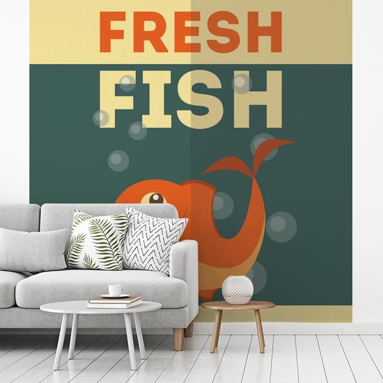 Behang - Fotobehang Vis - Boerderij - Quotes - Retro - Breedte 240 cm x ...