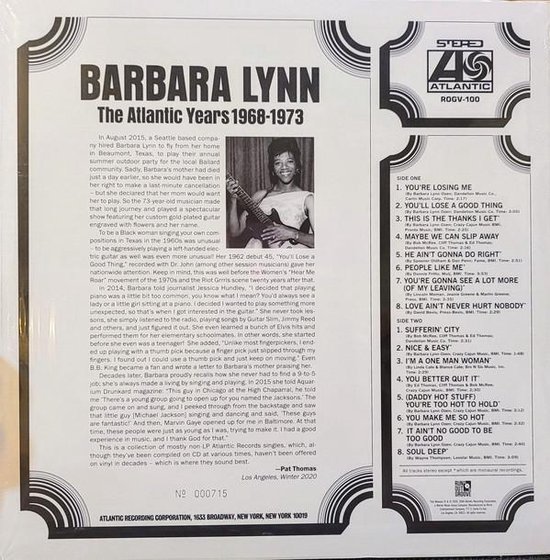 Atlantic Years - 1968-1973 (Rog), Barbara Lynn | LP (album) | Muziek ...