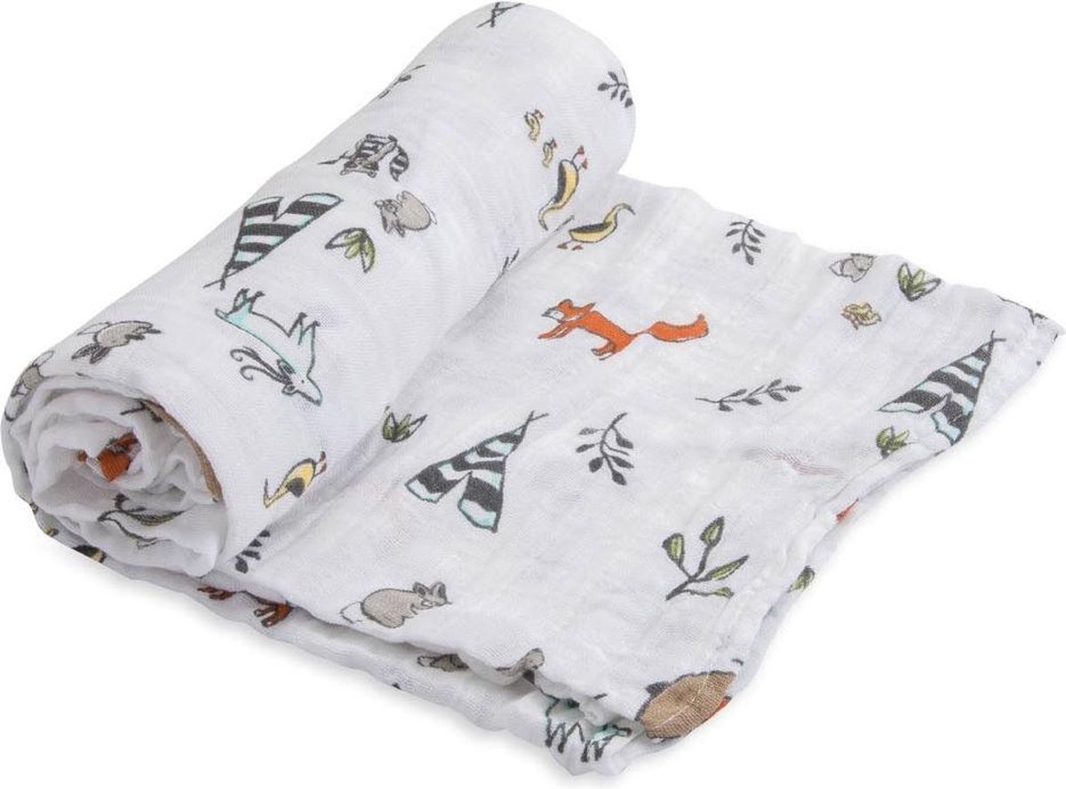 Little Unicorn Swaddle - Forest Friends - Katoen - Hydrofiele Doeken ...