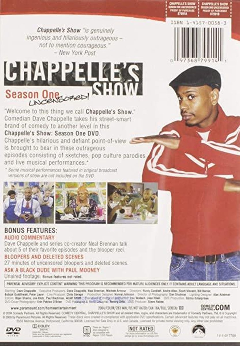 Chappelle'S Show Season 1 (Dvd), Dave Chappelle, Geen Ondertiteling ...