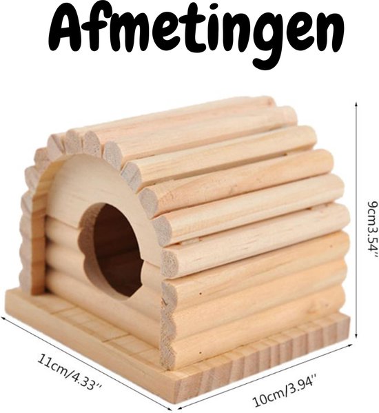 Hamster Huisje - Hout - Hamster Kooi - Huis | bol.com