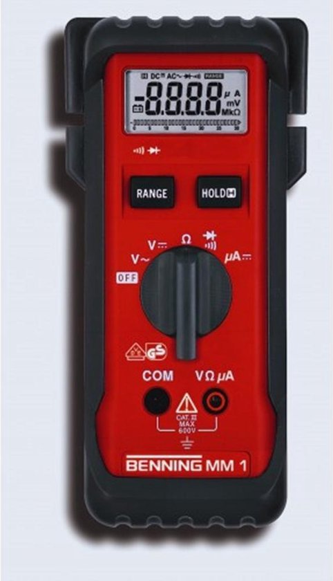 Benning MM 1 Multimeter Digitaal CAT III 600 V Weergave (counts): 3200 ...